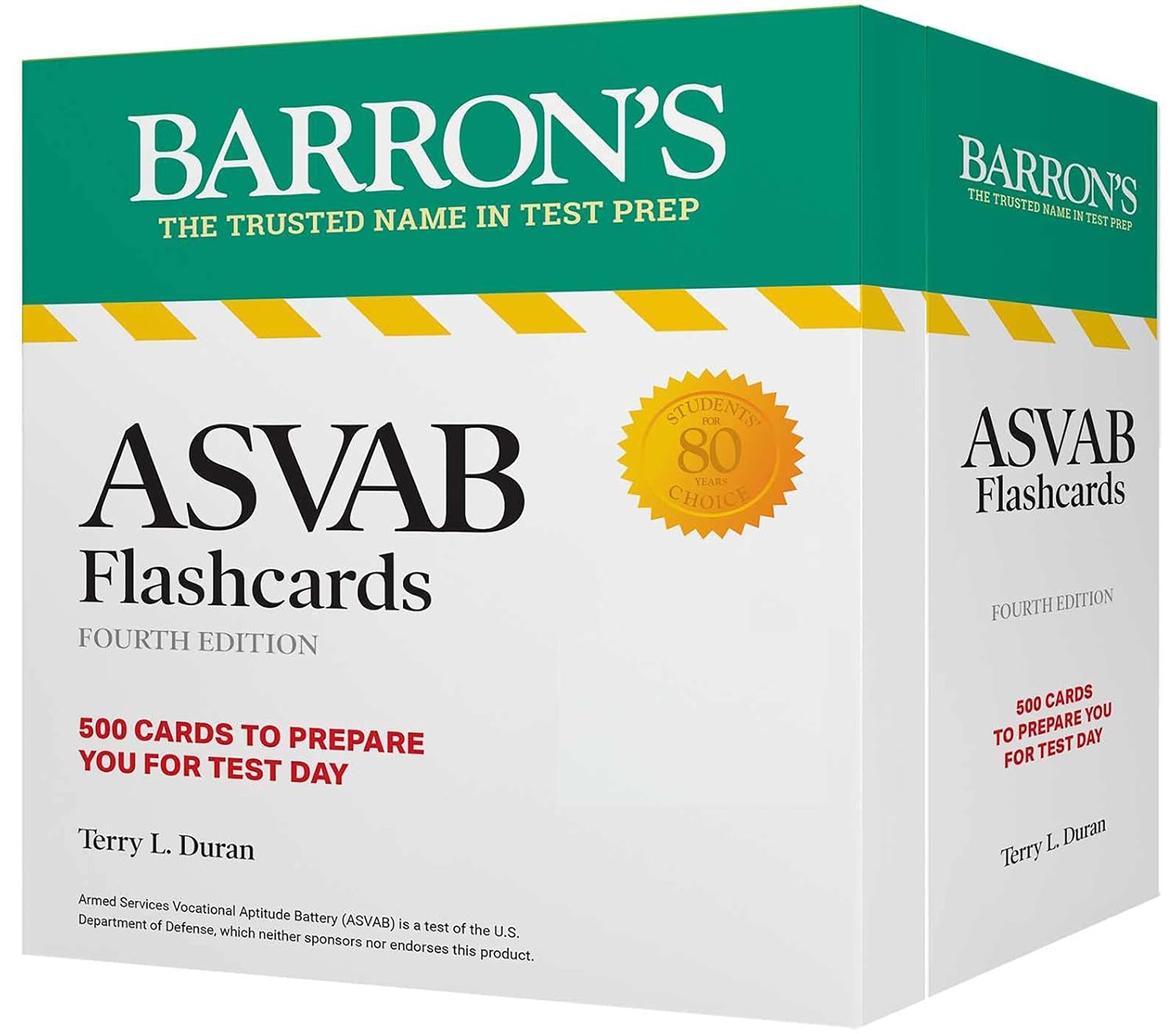 Barron's ASVAB Flashcards Fourth Edition - 500 Cards to Prepare You for ...