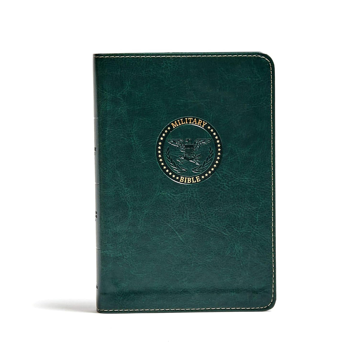 Military Bible - Green Leather Compact Inspirational Devotional Book